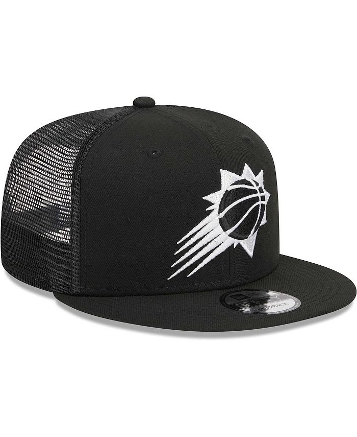 New Era Men's Black Phoenix Suns Evergreen 9FIFTY Trucker Snapback Hat ...