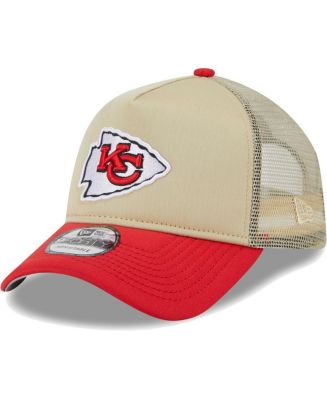 Men's New Era Tan, Red Kansas City Chiefs All Day A-Frame Trucker ...