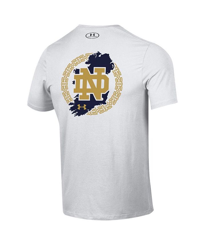 Under Armour Mens White Notre Dame Fighting Irish 2023 Aer Lingus