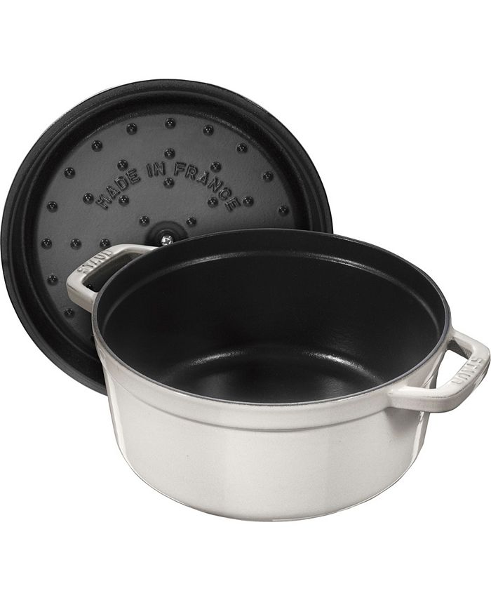 Staub Cast Iron 7 Quart Round Cocotte - Macy's