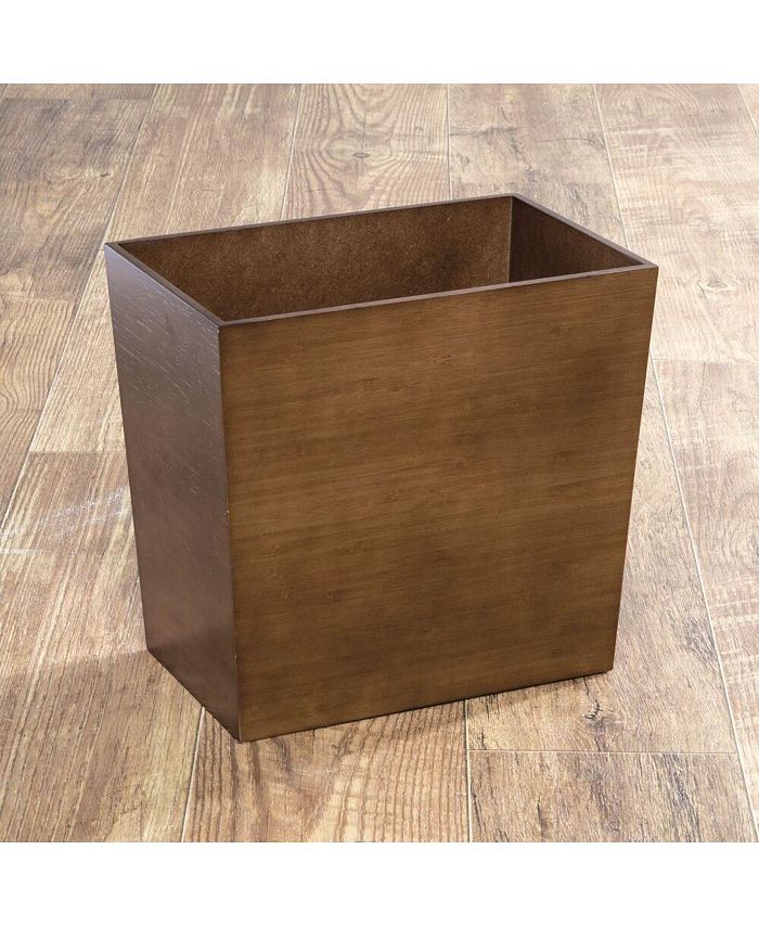 mDesign Slim Rectangle Trash Can Wastebasket, Small Garbage Container ...