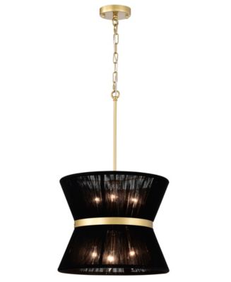 Abra 16" 6-Light Indoor Finish Chandelier with Light Kit - Macy's