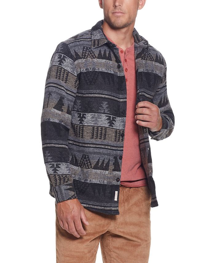 Weatherproof Vintage Men's Southwest Unlined Shirt Jacket - Macy's