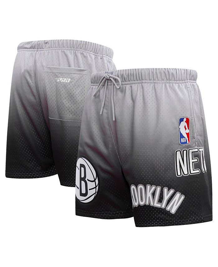 Pro Standard Men's Black, Gray Brooklyn Nets Ombre Mesh Shorts - Macy's
