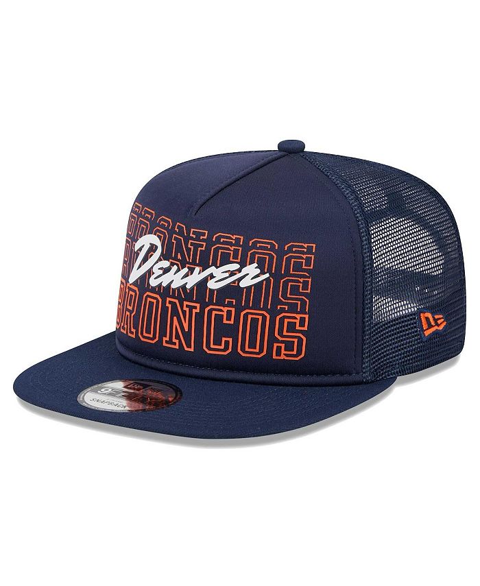 New Era Men's Navy Denver Broncos Instant Replay 9FIFTY Snapback Hat ...