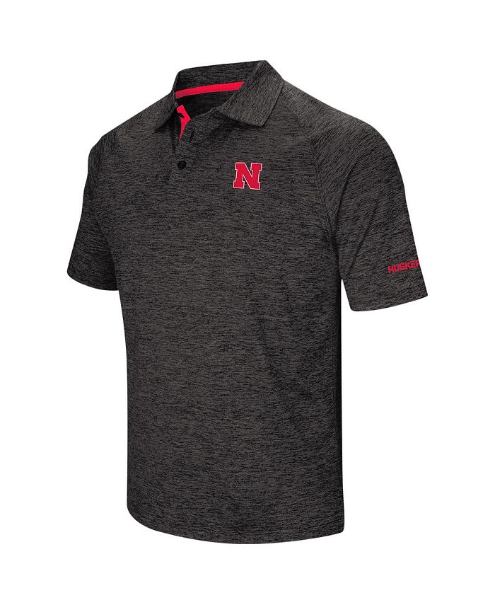Colosseum Men's Black Nebraska Huskers Big and Tall Down Swing Polo ...