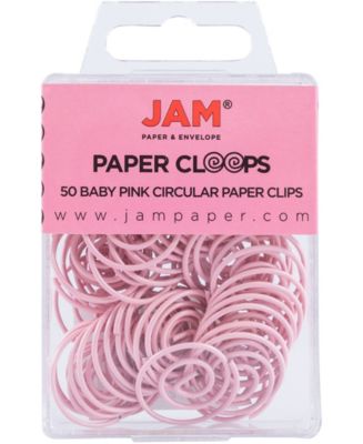 JAM Paper Circular Paper Clips - Round Paperclips - 50 Per Pack - Macy's