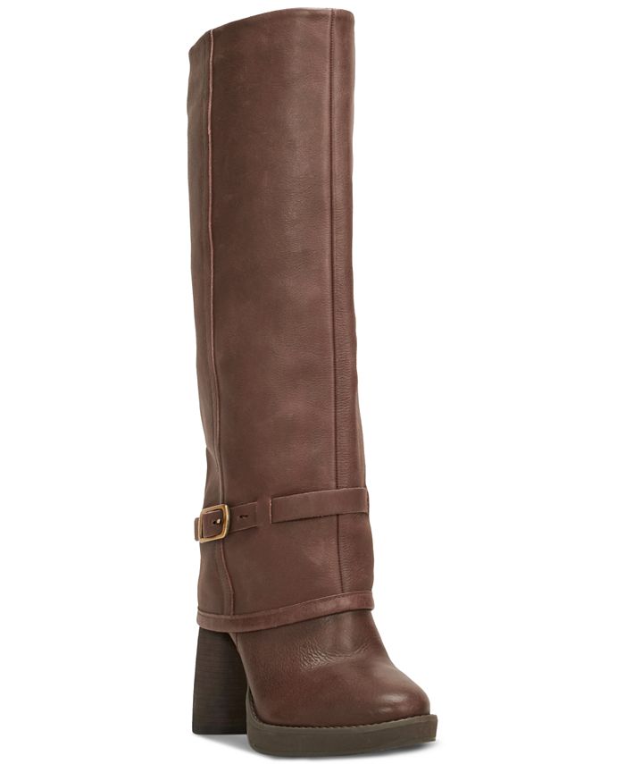 Lucky Brand Women's Nathari Buckled Cuffed Dress Boots - Macy's