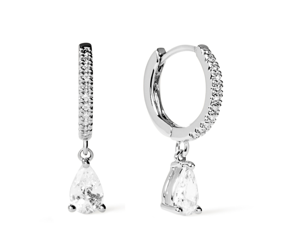 Click here for Ana Luisa Delicate Huggie Hoops - Elise - Silver... prices