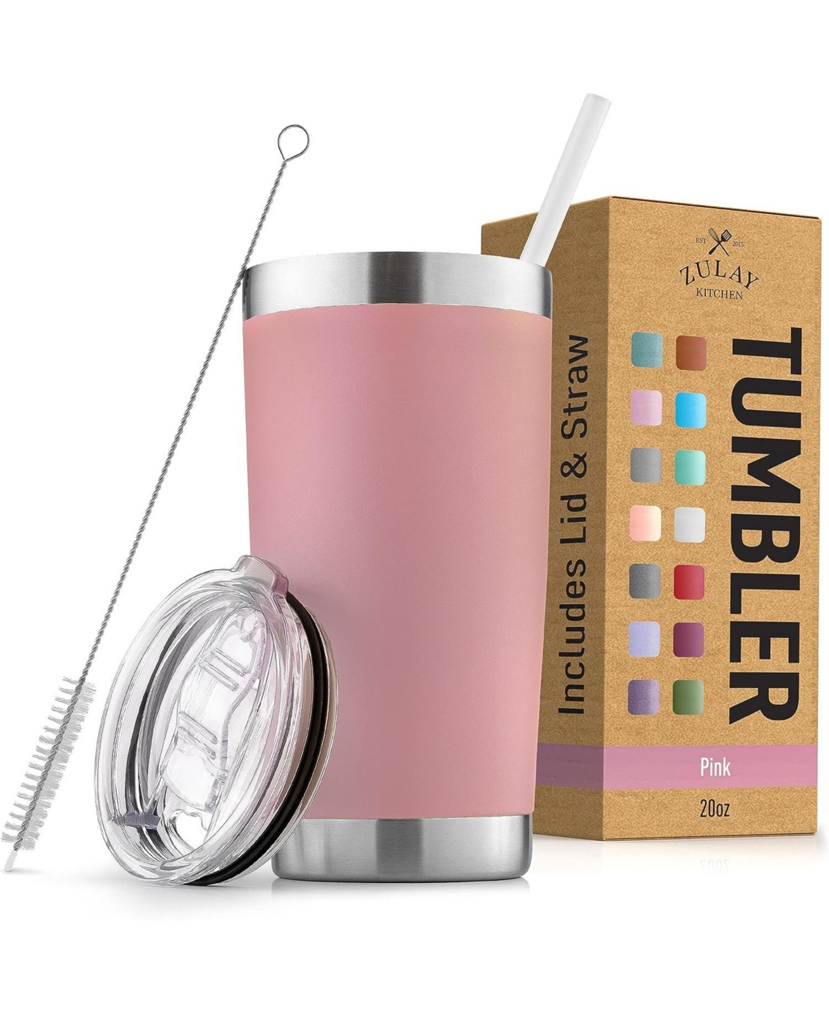 Click here for Zulay Kitchen 20oz Stainless Steel Tumbler With Li... prices