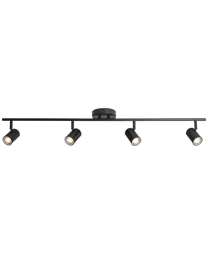 Pro Track Vester 4-Head LED Ceiling or Wall Track Light Fixture Kit ...