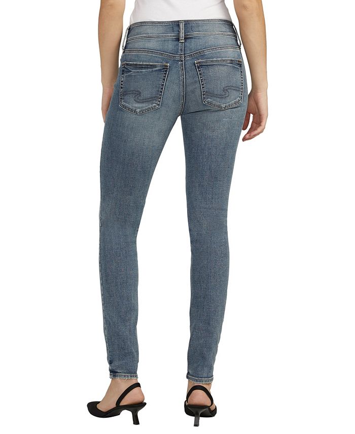 Silver Jeans Co. Women's Suki Mid Rise Curvy Fit Skinny Leg Jeans - Macy's