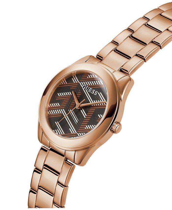GUESS Women's Analog Rose Gold-Tone Stainless Steel Watch 40mm - Macy's