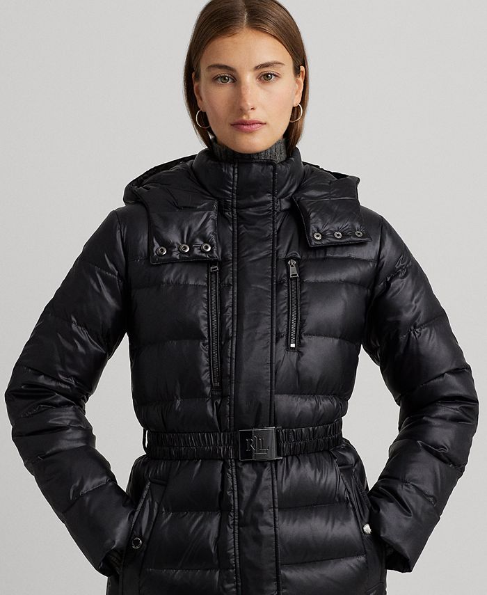 Lauren Ralph Lauren Women's Belted Down Coat - Macy's