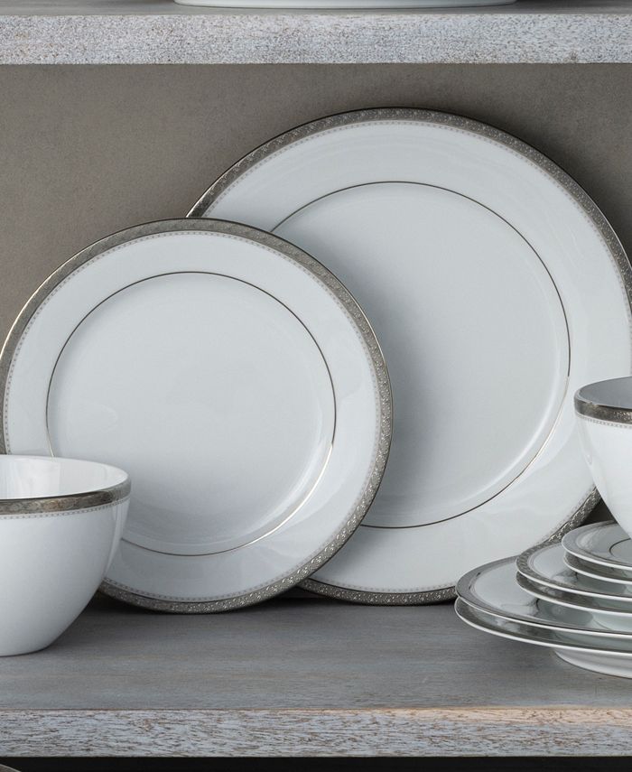 Noritake Charlotta Platinum 30-Piece Dinnerware Set, Service For 6 - Macy's