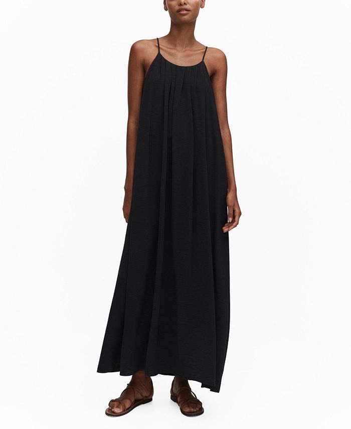 MANGO Women's Flowy Open Back Dress - Macy's