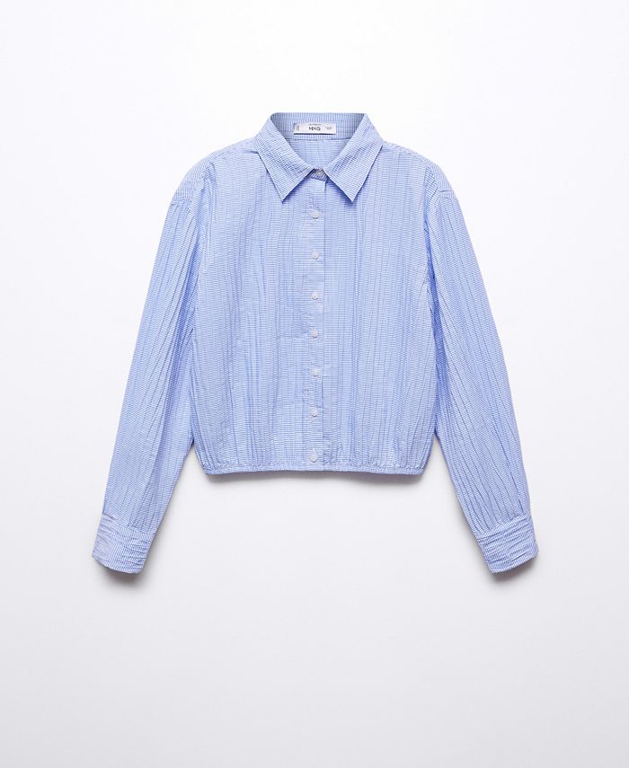 MANGO Women's Striped Textured Shirt - Macy's