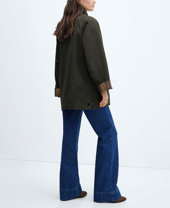 MANGO Women's Waxed-Effect Parka - Macy's