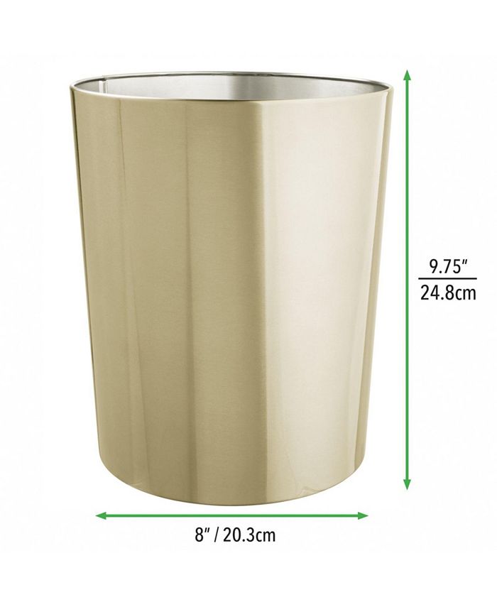 mDesign Round Metal Trash Wastebasket/Recycling Can - Macy's
