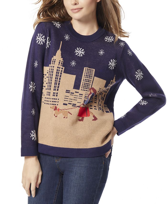 Jones New York Women's City Girl Crewneck Sweater - Macy's