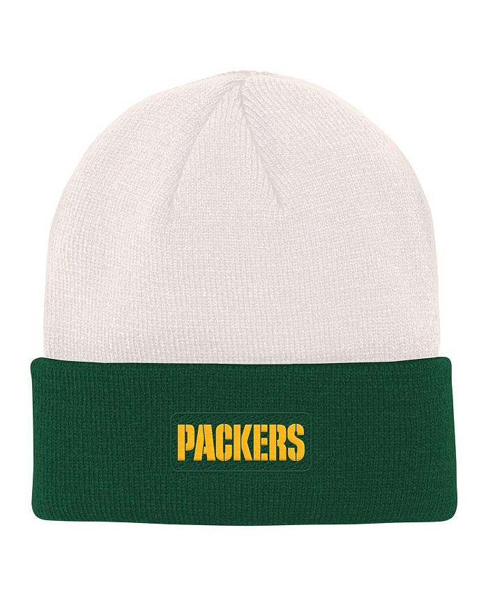 Outerstuff Big Boys and Girls Cream, Green Green Bay Packers Bone ...