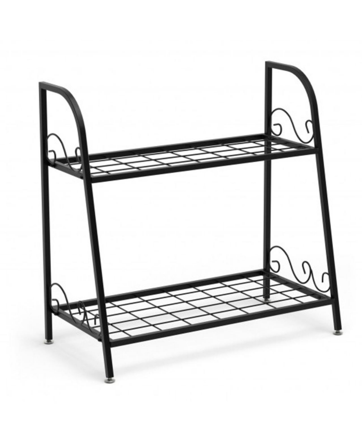 Click here for 2-tier Patio Metal Plant Stand - Black prices