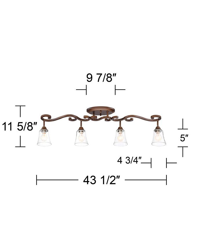 Pro Track Myrna 4-Head Ceiling or Wall Track Light Fixture Kit ...