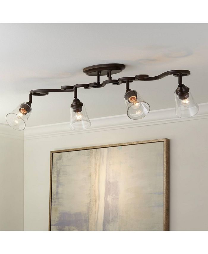 Pro Track Myrna 4-Head Ceiling or Wall Track Light Fixture Kit ...