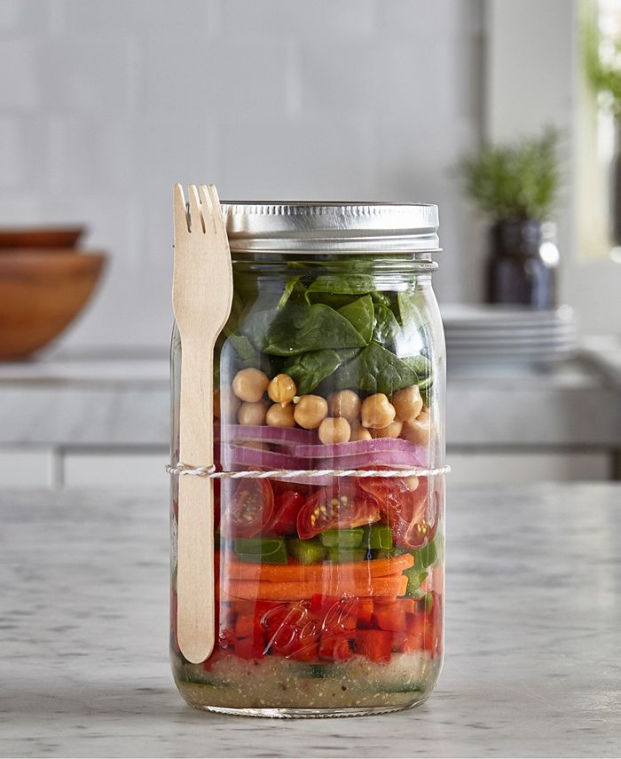 Ball 8 Piece Wide Mouth Quart Mason Jars with Lids and Bands - Macy's