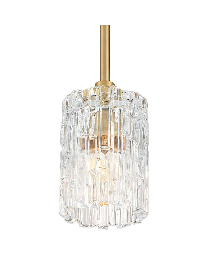 Possini Euro Design Icelight Warm Brass Mini Pendant Light Fixture 5 1/ ...