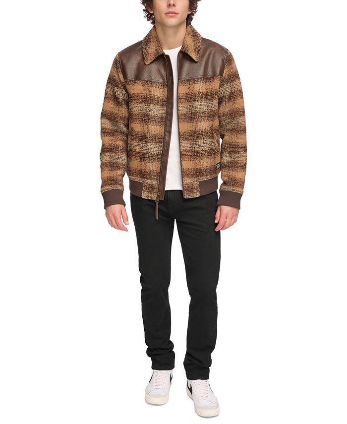 Levi's Men's Plaid Bomber Jacket - Macy's