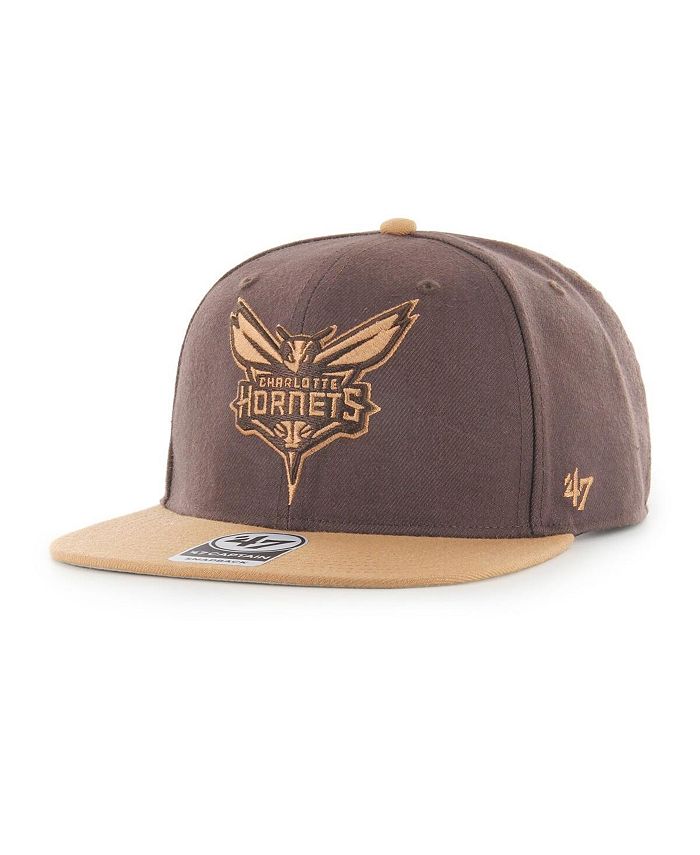 '47 Brand Men's Brown Charlotte Hornets No Shot Two-Tone Captain ...