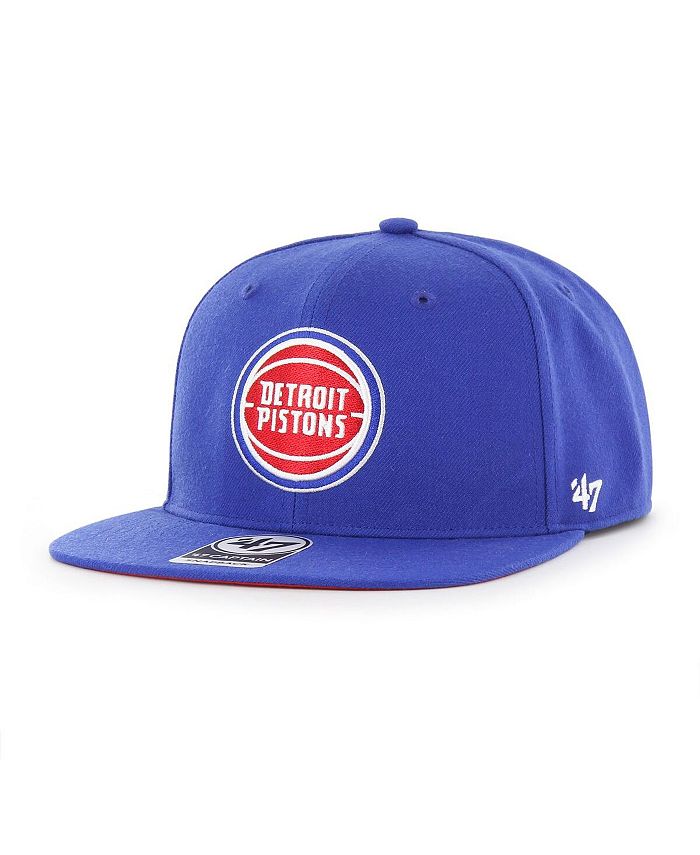 '47 Brand Men's Blue Detroit Pistons Sure Shot Captain Snapback Hat ...