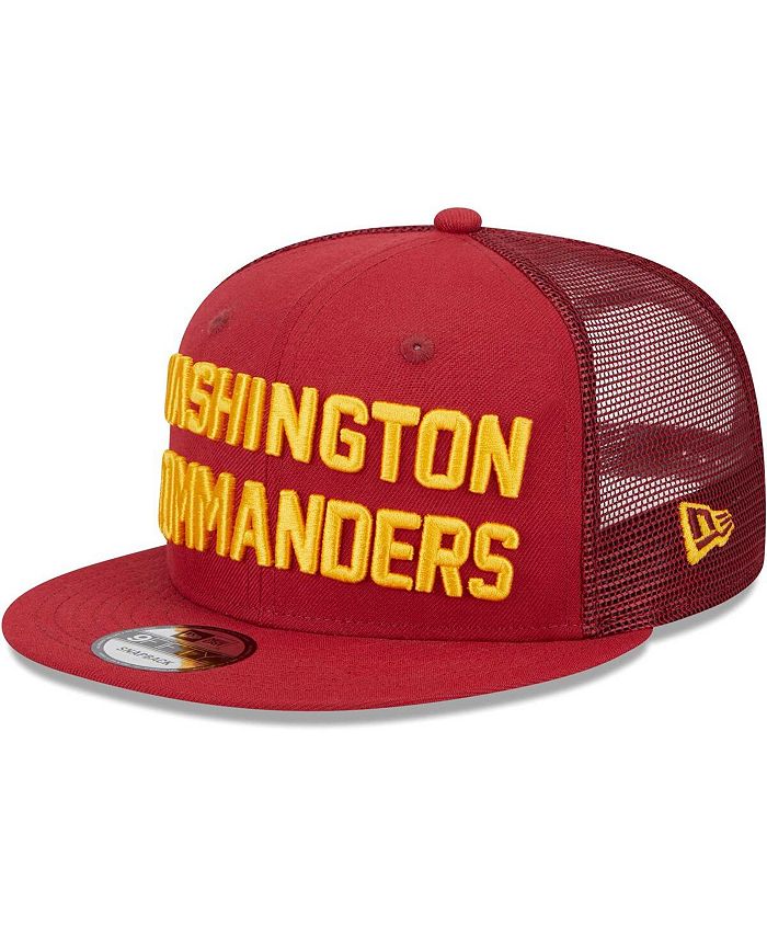New Era Men's Burgundy Washington Commanders Stacked Trucker 9FIFTY ...