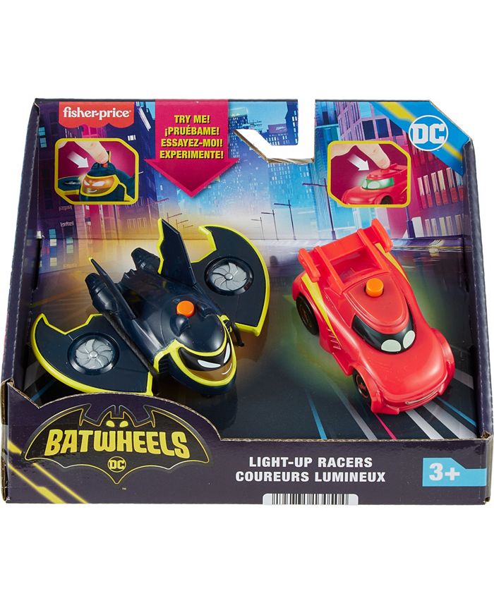 BatWheels Fisher-Price DC Light-up Toy Cars, Redbird and Batwing, 2 ...