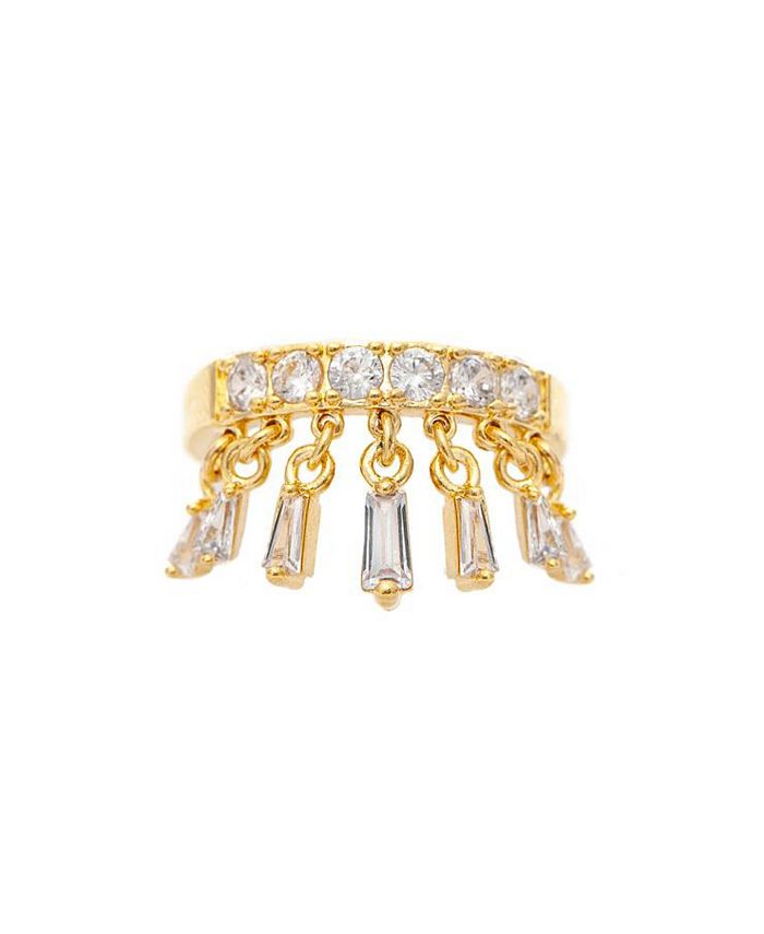 Rivka Friedman Cubic Zirconia Dangle Band Ring - Macy's