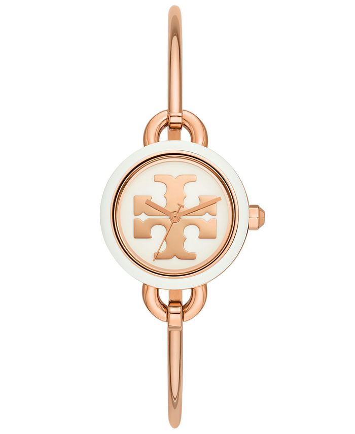 Tory Burch Women's The Miller Rose Gold-Tone Stainless Steel Bangle ...