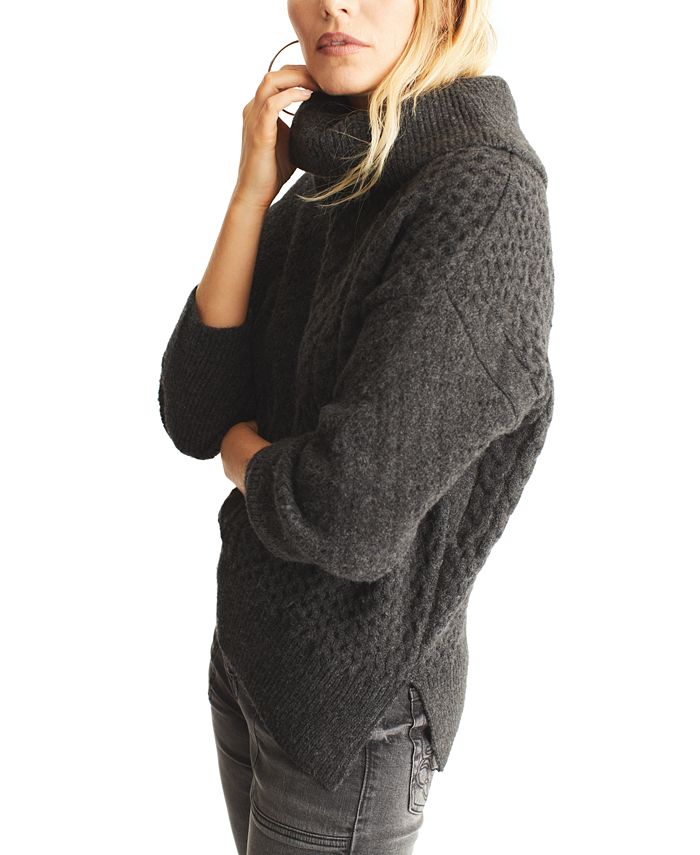 Frye Women's Mix-Stitch Envelope-Collar Sweater - Macy's