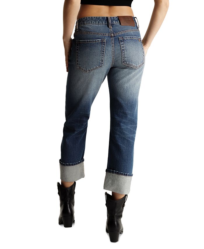 Frye Women's Distressed Cuffed Relaxed-Fit Jeans - Macy's