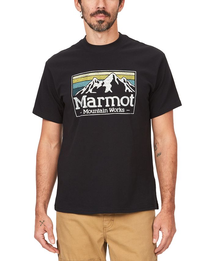 Marmot Men's Mountain Works Gradient Logo Graphic Short-Sleeve T-Shirt ...