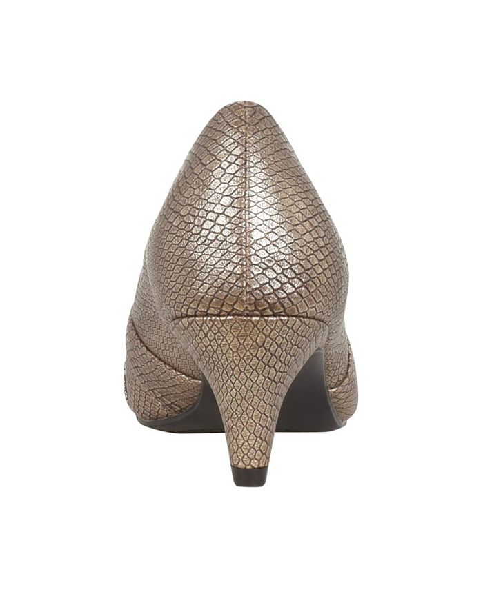 Impo Women's Edana Memory Foam Peep Toe Kittel Heel Pumps - Macy's