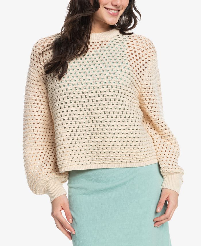 Roxy Juniors' California Lover Open-Knit Sweater - Macy's