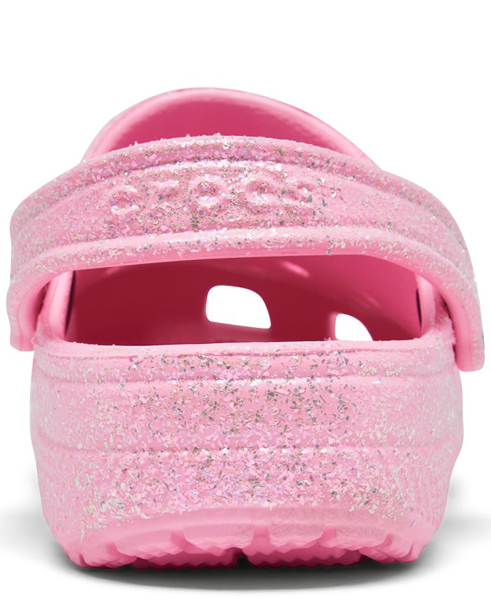 Crocs Little Girls Classic Glitter Clogs from Finish Line - Macy's