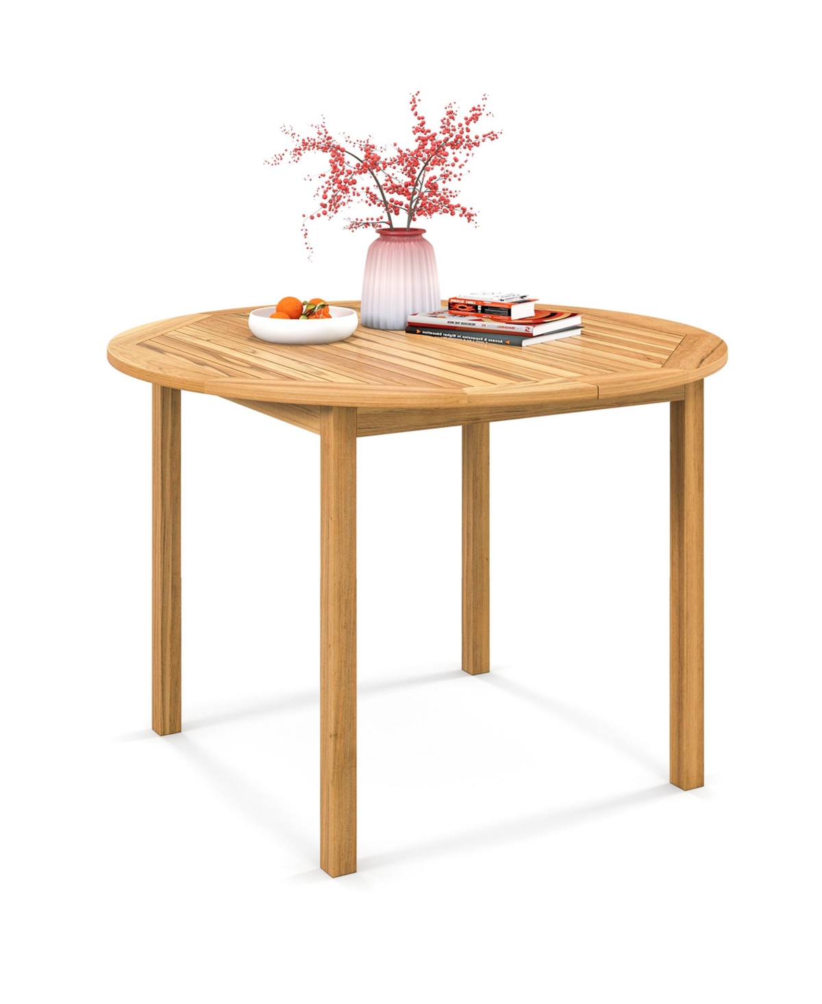 Click here for Costway Patio Dining Table Acacia Wood Round Outdo... prices