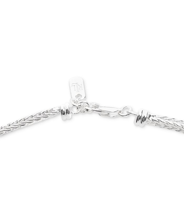 Ralph Lauren Herringbone Link Rondelle 17" Chain Necklace in Sterling ...