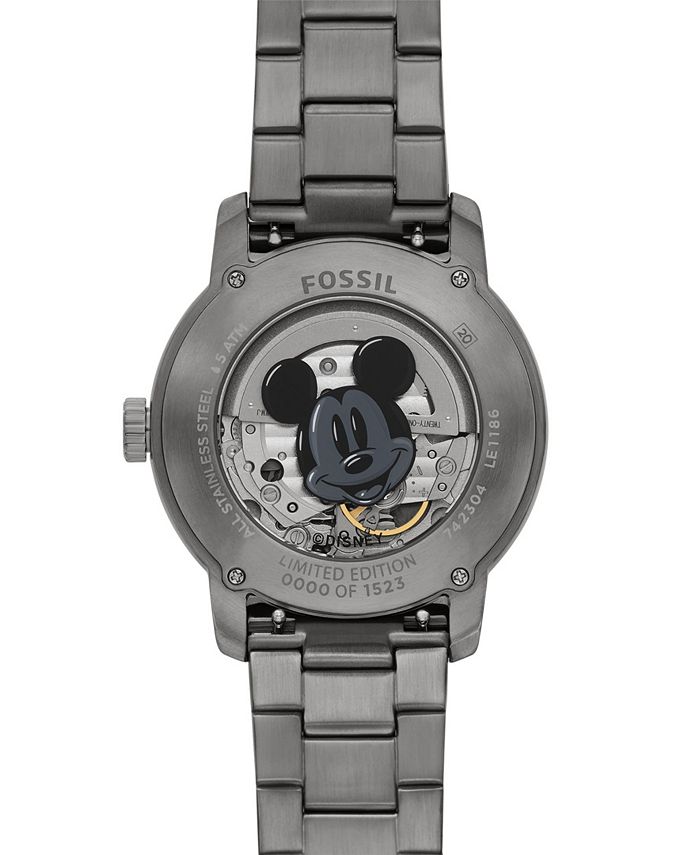 Fossil Unisex Disney x Fossil Limited Edition Three-Hand Smoke ...