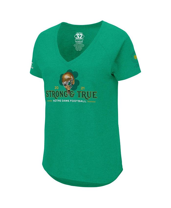Colosseum Women's Green Notre Dame Fighting Irish 2021 The Shirt V-Neck ...