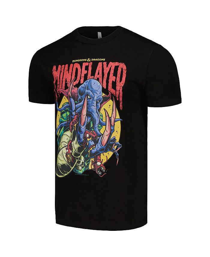 Mad Engine Men's and Women's Black Dungeons & Dragons Mindflayer T ...