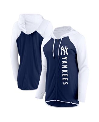Women's Fanatics Navy, White New York Yankees Forever Fan Full-Zip ...