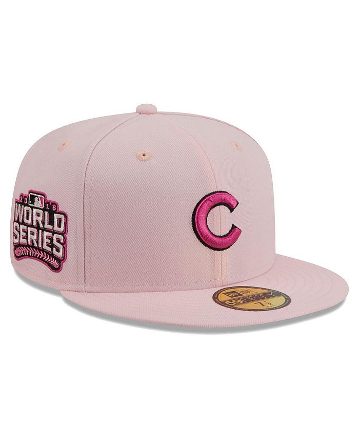 New Era Men's Pink Chicago Cubs 2016 MLB World Series 59FIFTY Fitted ...